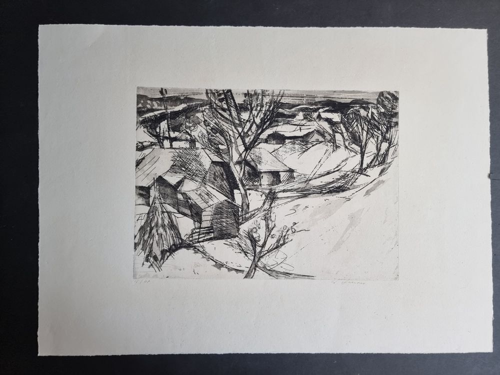 KÜNSTLER ? UNLESERLICH SIGNIERT KALTNADEL RADIERUNG (Gebraucht) in Gersau für CHF 19 – mit ...