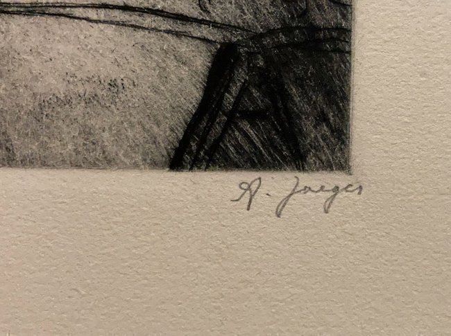 Radierung von August Jaeger (ID b2135) (Gebraucht) in Gelterfingen für ...