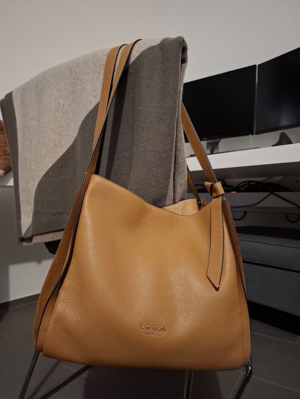 Kate Spade New York Knott Leather & Suede Shoulder Bag (Neu (gemäss ...