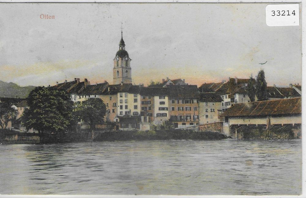 Olten - Kirche mit Holzbrücke - Litho | Kaufen auf Ricardo