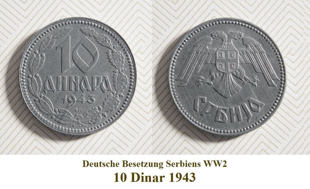 10 Dinar Serbien WW2 Lot 88 (Gebraucht) in Flamatt für CHF 25 – mit ...