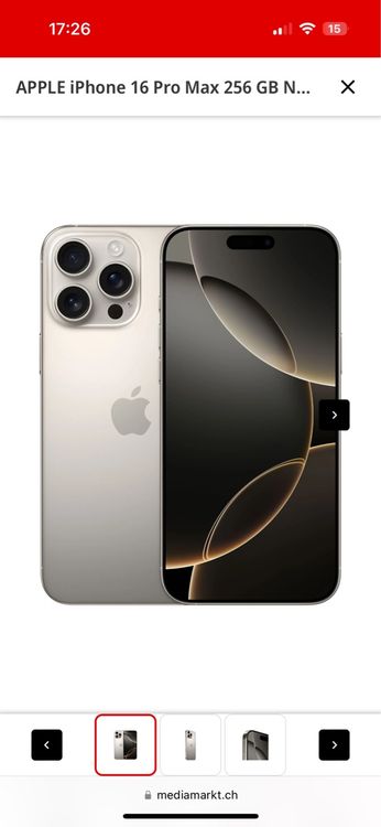 iPhone 16 Pro Max 256 GB Neu & OVP (Neu und originalverpackt) in ...