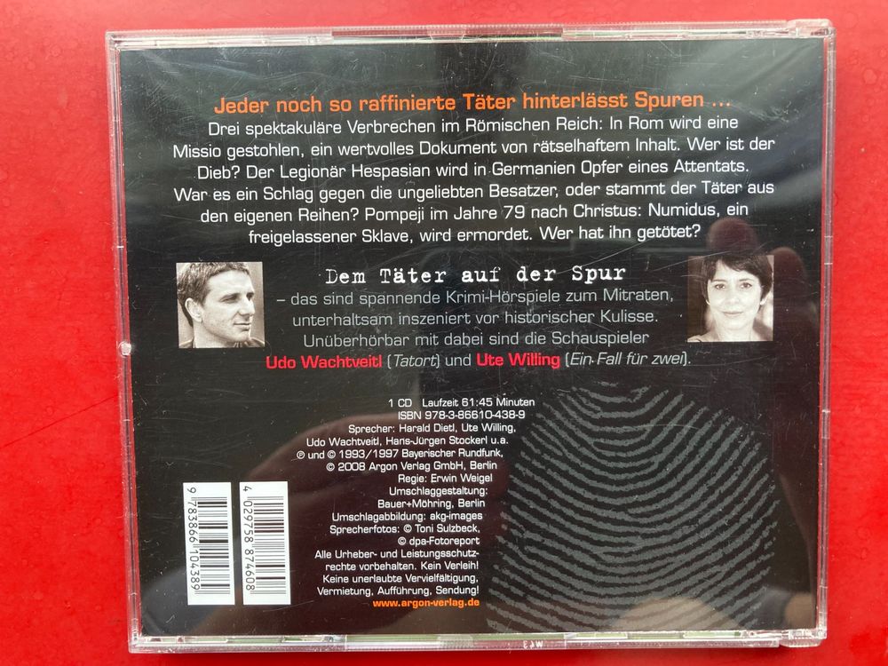 Hörbuch Dem Täter auf der Spur - 3 Krimis zum Mitraten (Gebraucht) in Subingen für CHF 5.5 – mit ...