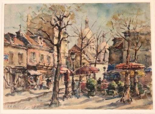 Georges Romano Place du Tertre aquarelle (Gebraucht) in Biel/Bienne für CHF 148 – mit Lieferung ...