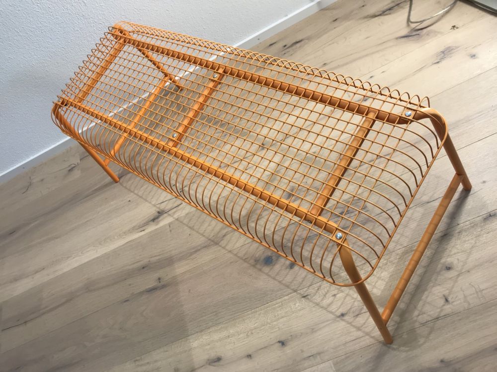 Schöner, kultiger Ikea Västerön Gitter Sitzbank in Orange | Kaufen auf ...