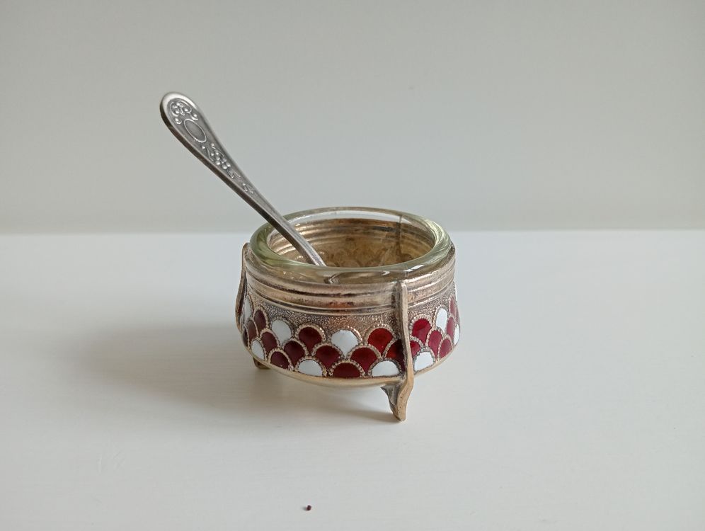 Enamel Salt or Mustard Cellar Soviet Union Russia Vintage (Gebraucht ...