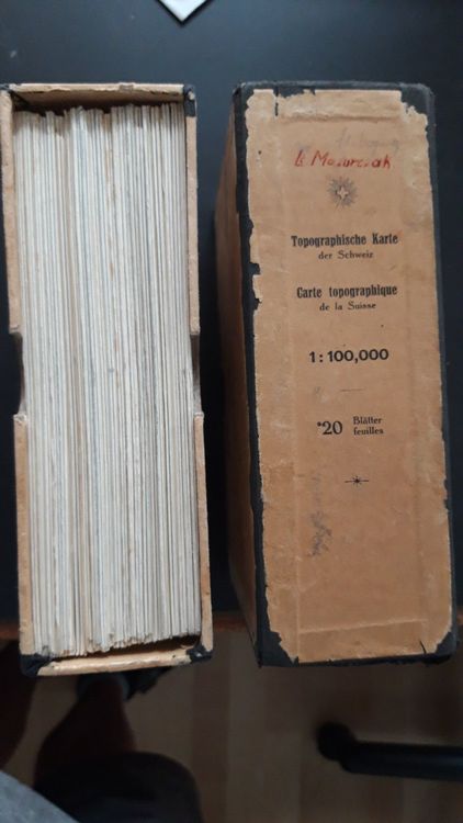 Topografische Karten, 21 Blätter 1:100'000, 1931 - 1939 (Gebraucht) in Wattenwil für CHF 65 ...