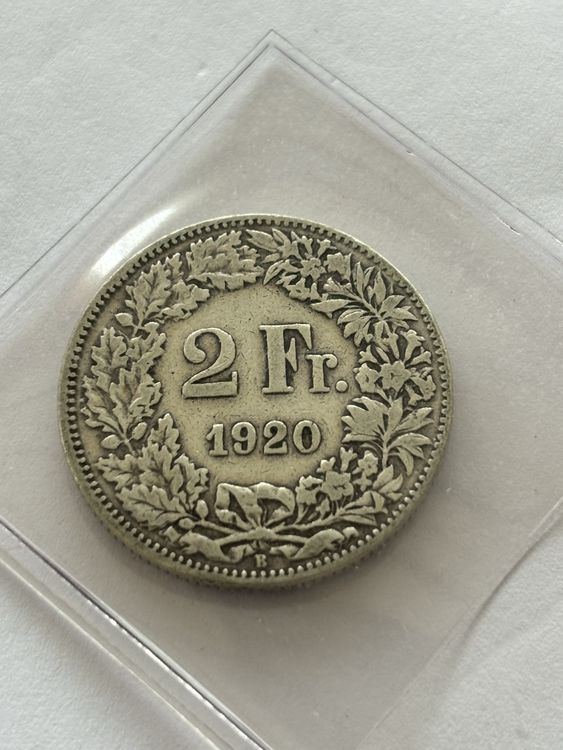 Silbermünze 2 Franken Helvetia 1920 Schweiz Swiss | Kaufen auf Ricardo