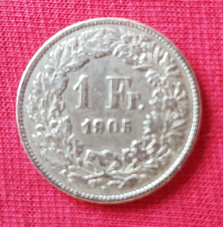 1 Franken 1905 uralte sehr rare Silbermünze ab nur 1 Fr !!! (Gebraucht) in Camignolo für CHF 3.2 ...