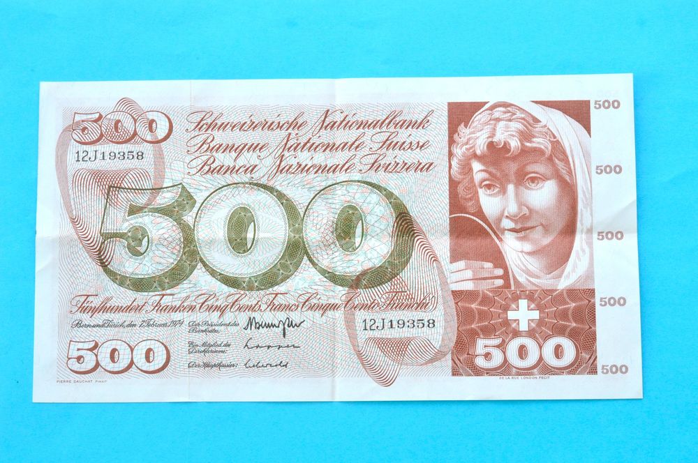 Schweiz 500 Franken 1974 (Gebraucht) in Oberglatt ZH für CHF 199 – mit ...