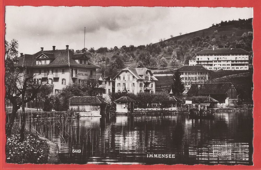 Immensee am Zugersee mit Hotel Rigi - ca. 1945 (Gebraucht) in ...