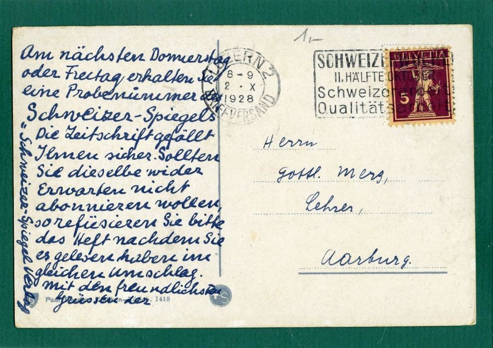 Vispa mit Matterhorn, 1928 (Gebraucht) in Sargans für CHF 1 – mit Lieferung auf Ricardo kaufen