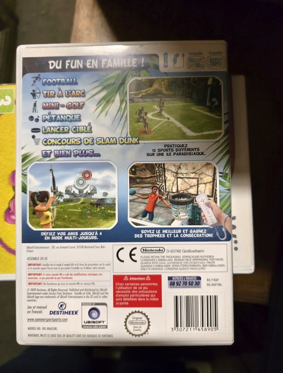 Summer Sports Party sur Wii - Jeu complet (D'occasion) à Lausanne pour ...