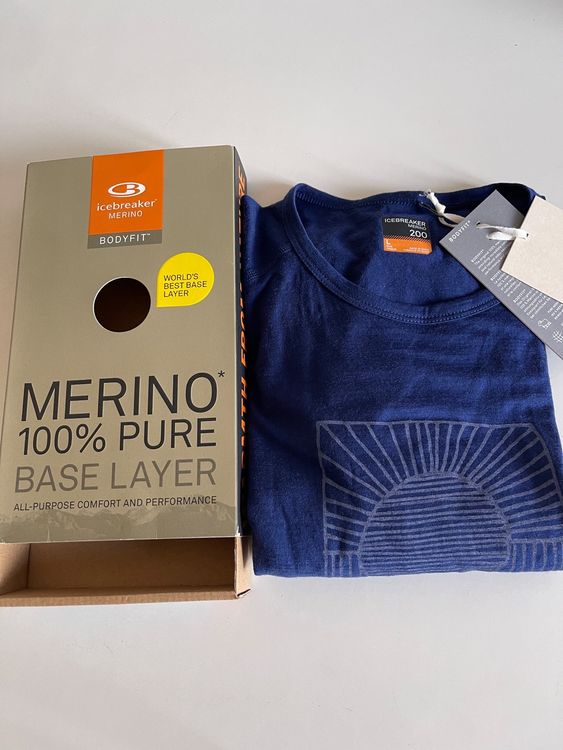 Bodyfit Icebreaker lana merino 100% (Nuovo (secondo la descrizione)) a ...