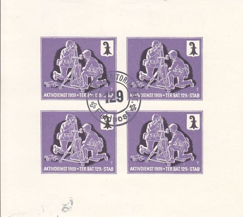 Territorial-Truppen Wi 194 Block ungezähnt ohne Text | Kaufen auf Ricardo