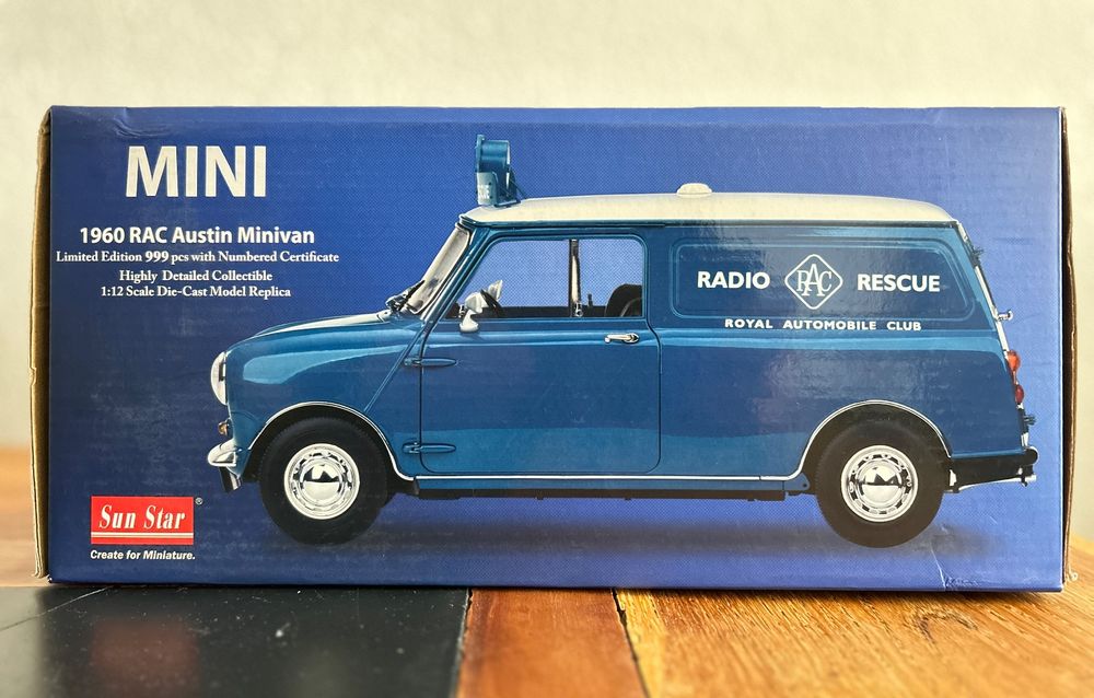 1960 RAC AUSTIN MINIVAN. SUN STAR 1:12 ltd 999 pcs (Neu und ...