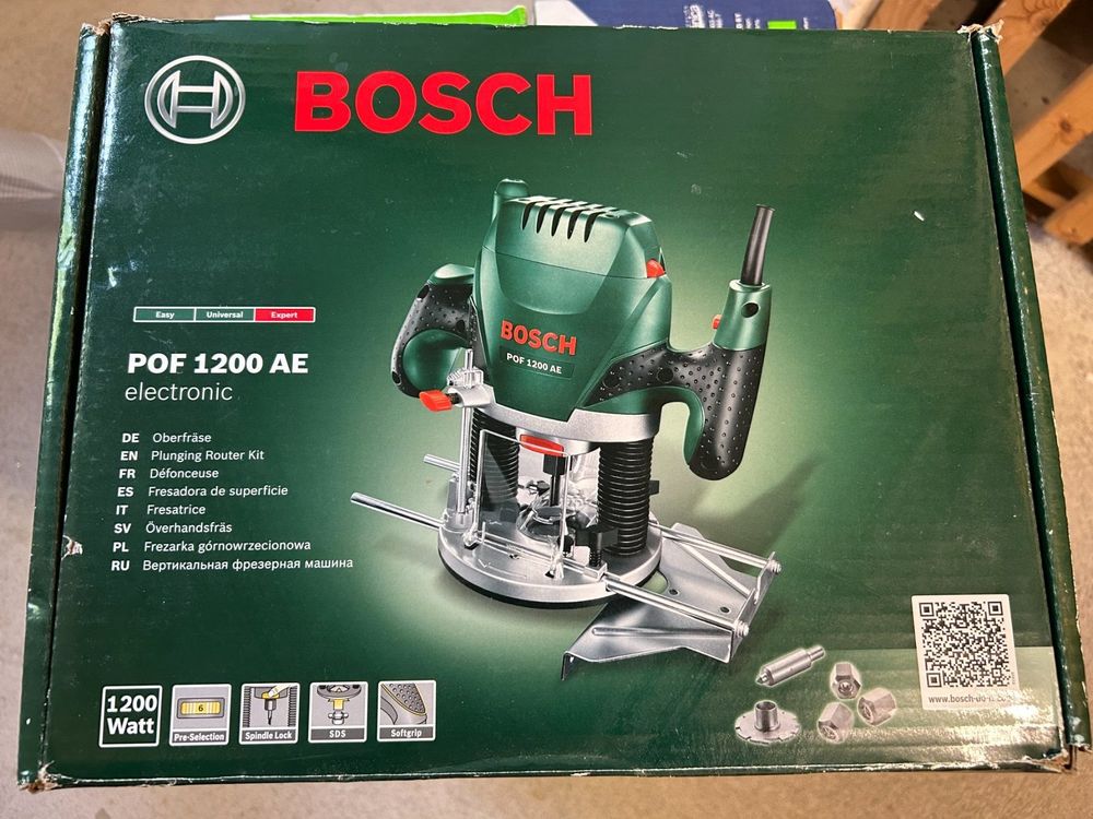 Bosch Oberfräse POF 1200 AE electronic, neuwertig (Gebraucht) in ...