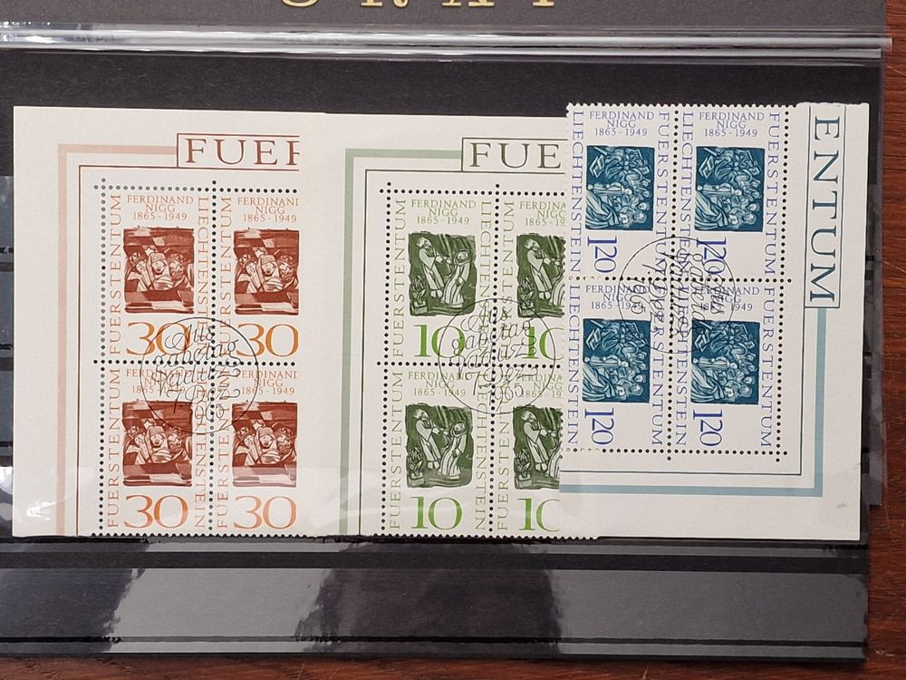 FL 1965 100. Geb. Ferdinand Nigg 4er Block ET Bogenecke (Gebraucht) in ...