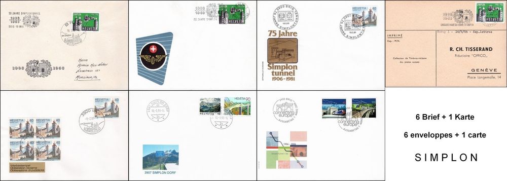 SIMPLON 6 Brief illust. + 1 Karte ʘ mit pass. Marke | Acheter sur Ricardo