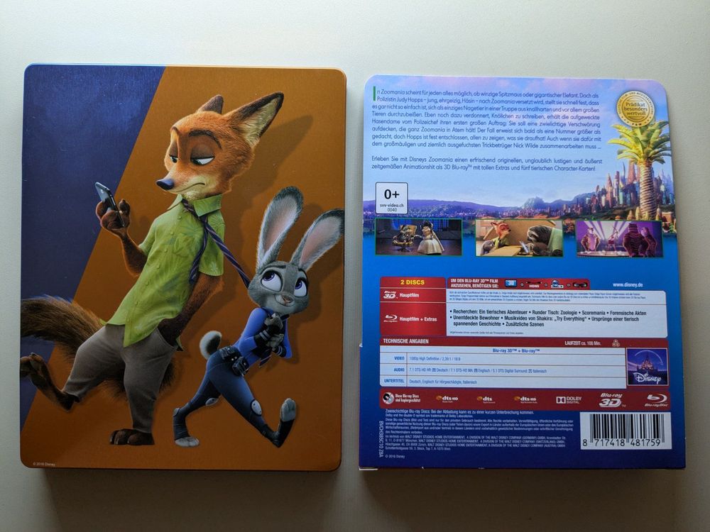 Zoomania - Zootopia [Steelbook/2 Blu-rays/2D&3D] (Gebraucht) in Port ...