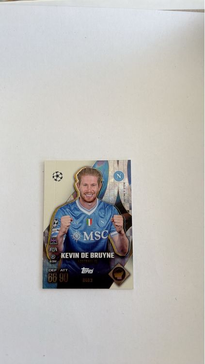 Carte Kevin De Bruyne Topps rare - Football 10 Napoli (Neuf (Voir ...