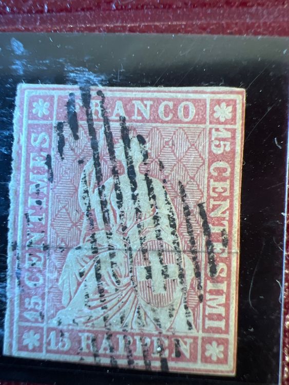 1 timbre oblitéré Strubel 1854-55 24B selon photo (Gebraucht) in ...