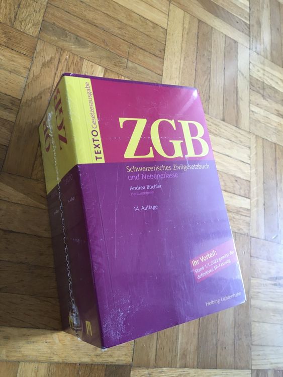 ZGB/OR 14. Auflage 2022 (Neu und originalverpackt) in Schlieren für CHF 5 – mit Lieferung auf ...