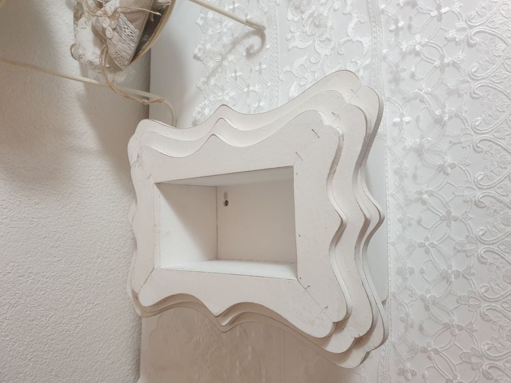 Wandbox Regal weiss Shabby Chic 3 Stück Wandregal Dekoregal | Kaufen auf Ricardo