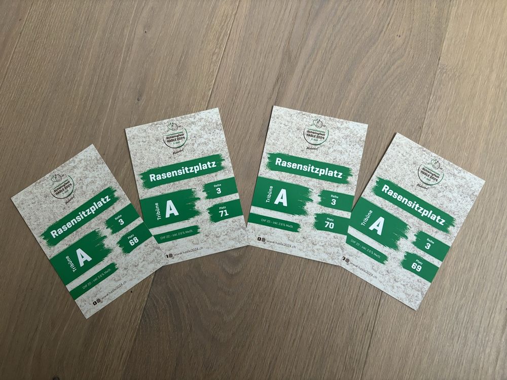 4 Tickets Schwingfest: Luzerner Kantonales Hasle | Kaufen auf Ricardo