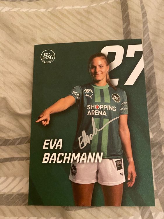 Autogrammkarte Eva Bachmann handsigniert (Gebraucht) in Rüschlikon für CHF 1 – mit Lieferung auf ...