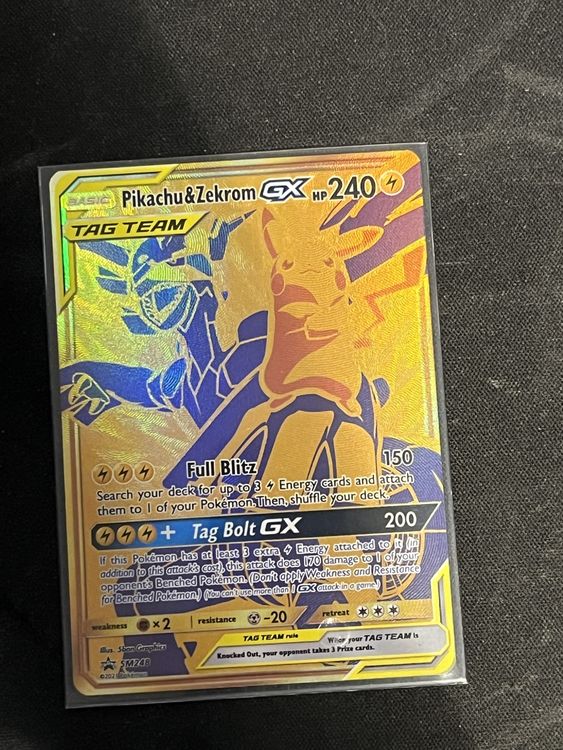 Pokemon karte pikachu & zekrom Gx gold tag team | Kaufen auf Ricardo