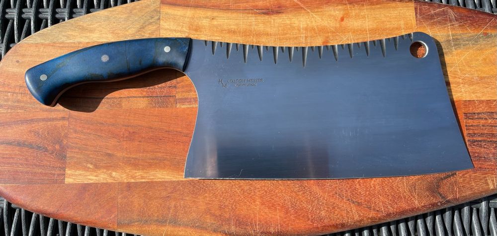 Handgeschmiedetes Küchen-Hackmesser "Hofer-Messer" (Neu und ...