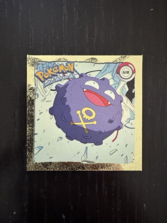 Sticker Pokémon Vintage 1999 Koffing G18 Brillant Doré (Neuf (Voir ...