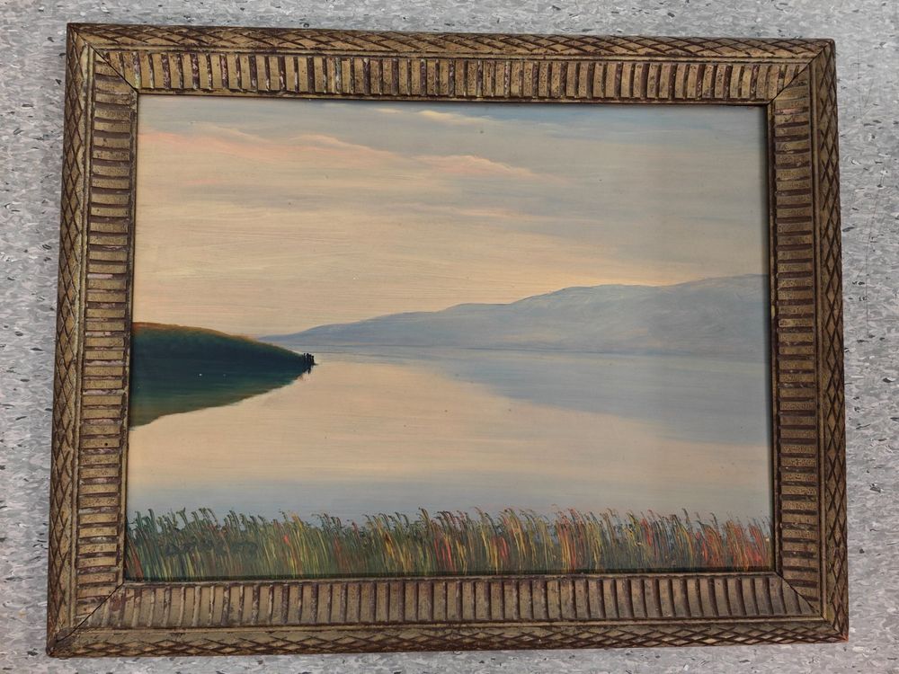 N49 Gemälde signiert Dähler Seelandschaft 60x47cm (Gebraucht) in Toffen für CHF 15 – mit ...