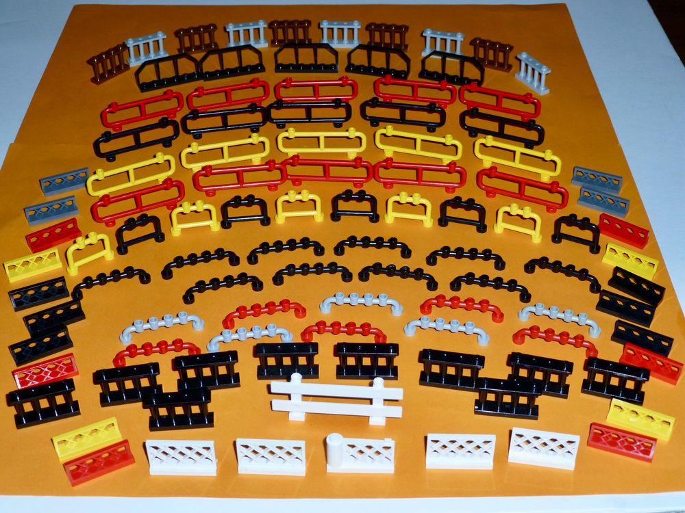 Lego / 102 Zäune in verschiedenen Formen, Farben + Grössen (Gebraucht ...