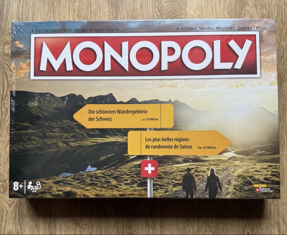 Monopoly „Die schönsten Wandergebiete der Schweiz“ Neu & OVP (Neu und originalverpackt) in ...