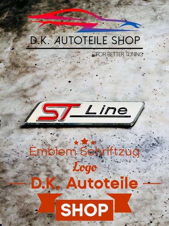 Ford ST Line Emblem Schriftzug Logo Metall in Silbermatt Neu (Neu und ...