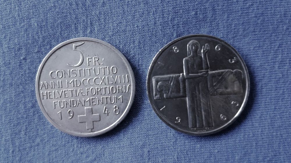 2x5 Franken Silber Gedenkmünzen 1948-1963 ab nur 1 Fr !!! (Gebraucht) in Camignolo für CHF 18 ...