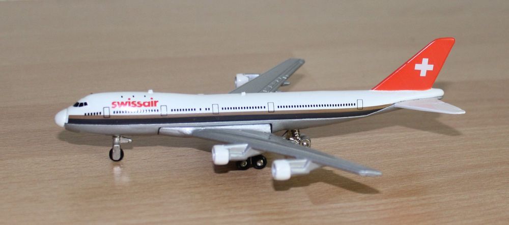 Swissair Flugzeug Boeing 747 ? Jumbo ? von ERTL / Metall | Kaufen auf ...