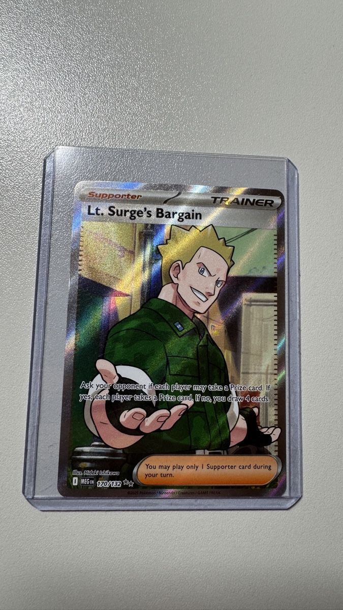 Carte Pokémon Lt Surge’s Bargain 170/132 Full Art RARE! (D'occasion) à ...