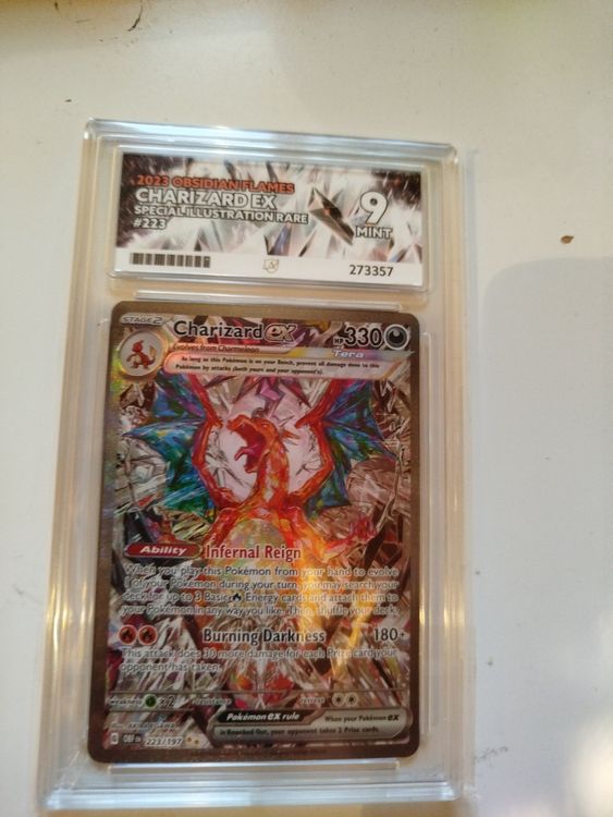 Charizard ex #223 Pokemon Obsidian flames Ace Grading 9 (Neu und ...
