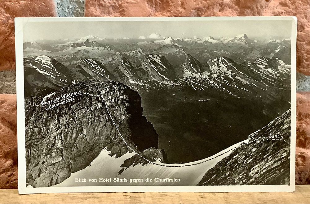 Alte Foto AK Blick von Hotel Säntis gegen die Churfirsten (Gebraucht) in Root für CHF 1 – mit ...