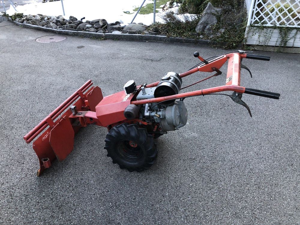 Motormäher Bucher M200 mit Schneepflug | Acheter sur Ricardo