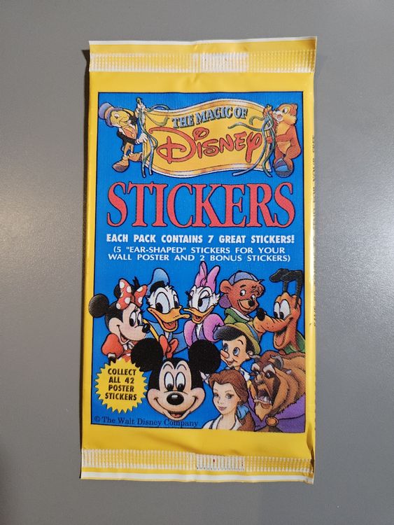 Vintage Disney Sticker "The Magic of Disney" ungeöffnet 1992 (Neu und ...