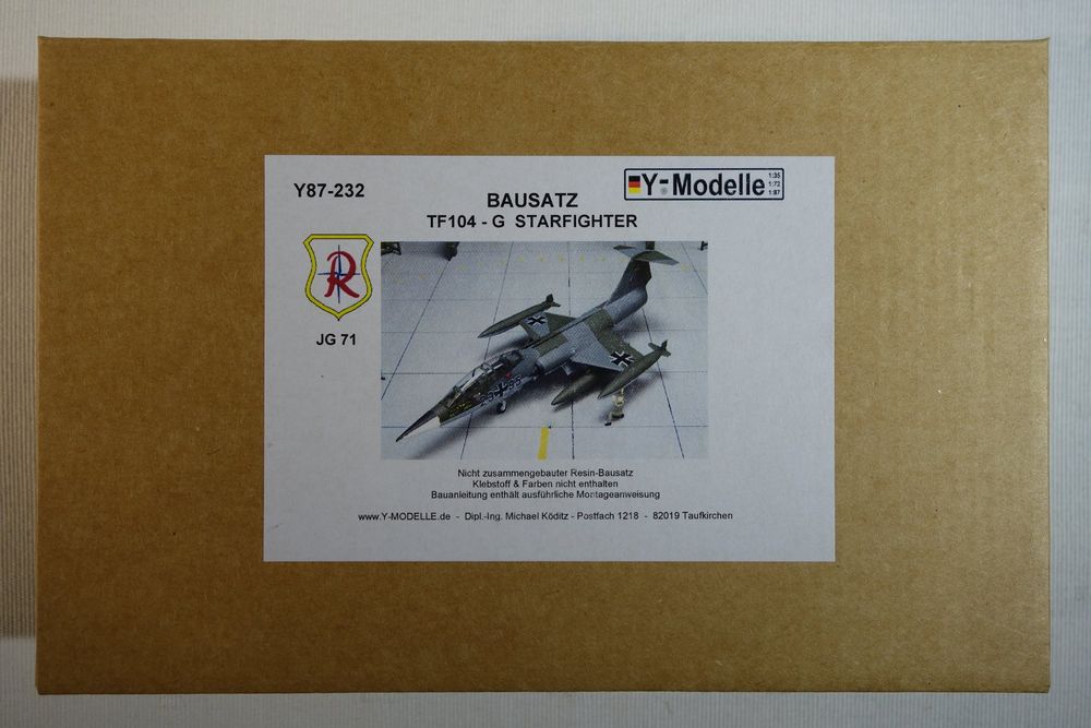 Y-Modelle Y87-232 TF104 G Starfighter JG 71 Resin Kit 1:87 (Neu (gemäss ...