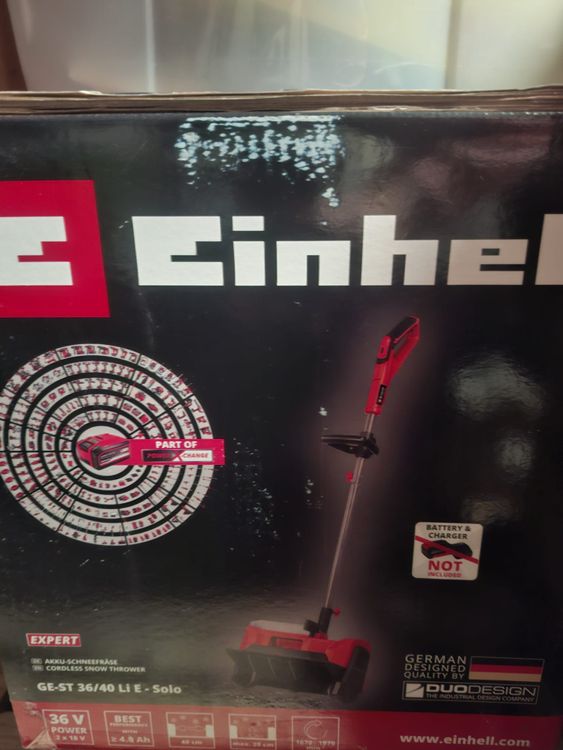 Einhell Déneigeuse sans fil GE-ST 36/40 Li - Solo + batterie (Neuf avec ...