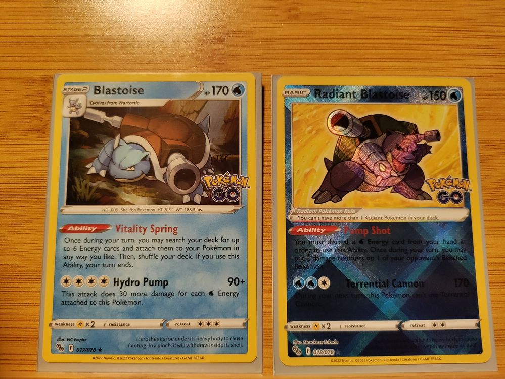 Radiant Blastoise 18/78 u 17/78 (Gebraucht) in Fideris für CHF 3 – mit ...