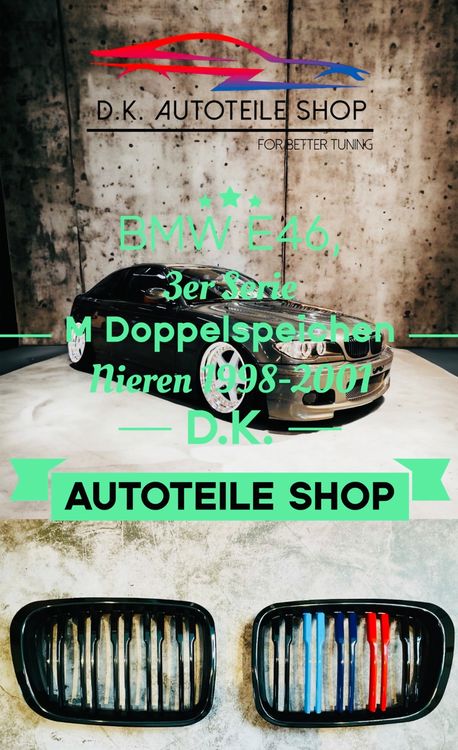 BMW Nieren 3 er Serie E46, M Doppelspeichen, Kühlergrill Neu | Acheter sur Ricardo