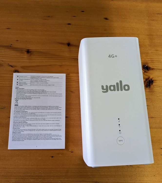Yallo 4G Router CPE Pro 3 High-Speed LTE ohne SIM-Lock (Neu und ...