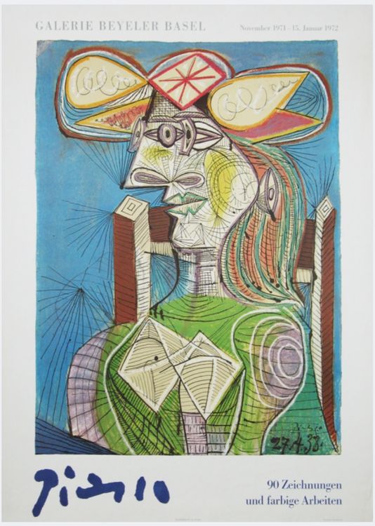 Plakat Picasso Ausstellung 1971 Galerie Beyeler | Kaufen auf Ricardo